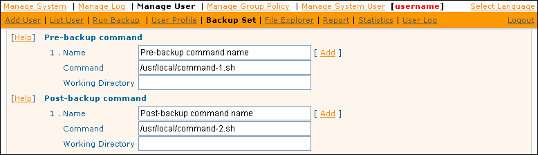 6 Configure backup sets